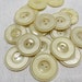 Large Ivory Button Sewing Buttons 1 1/8” Sewing Button 6 Buttons Sew ...