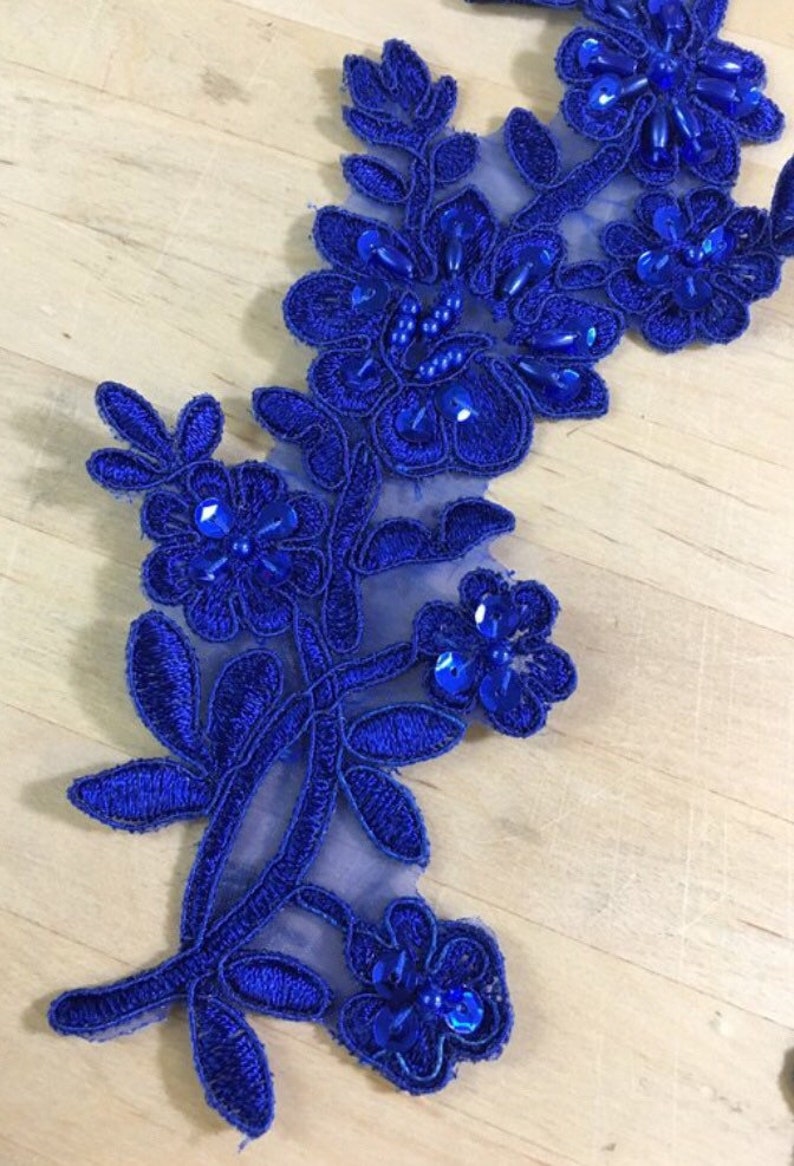 Royal Beaded Applique Beaded Applique Lace Pair for Lyrical - Etsy