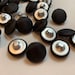 Black Covered Buttons Satin Covered by the Dozen Color Black Covered ...