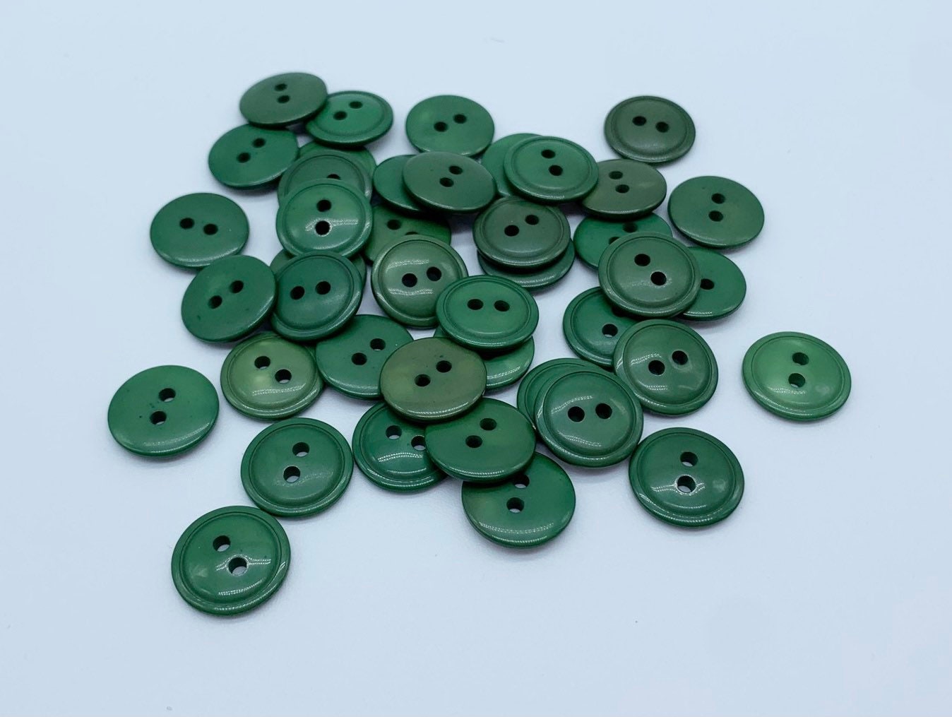 Small Army green buttons 16mm 5/8 sewing buttons 6 vintage | Etsy