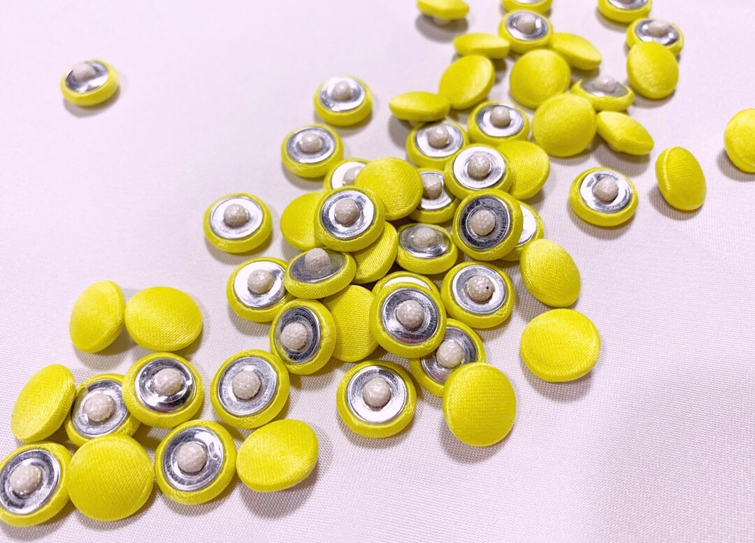 Bridal Buttons Satin Covered by the Dozen Color Yellow Covered Buttons ...