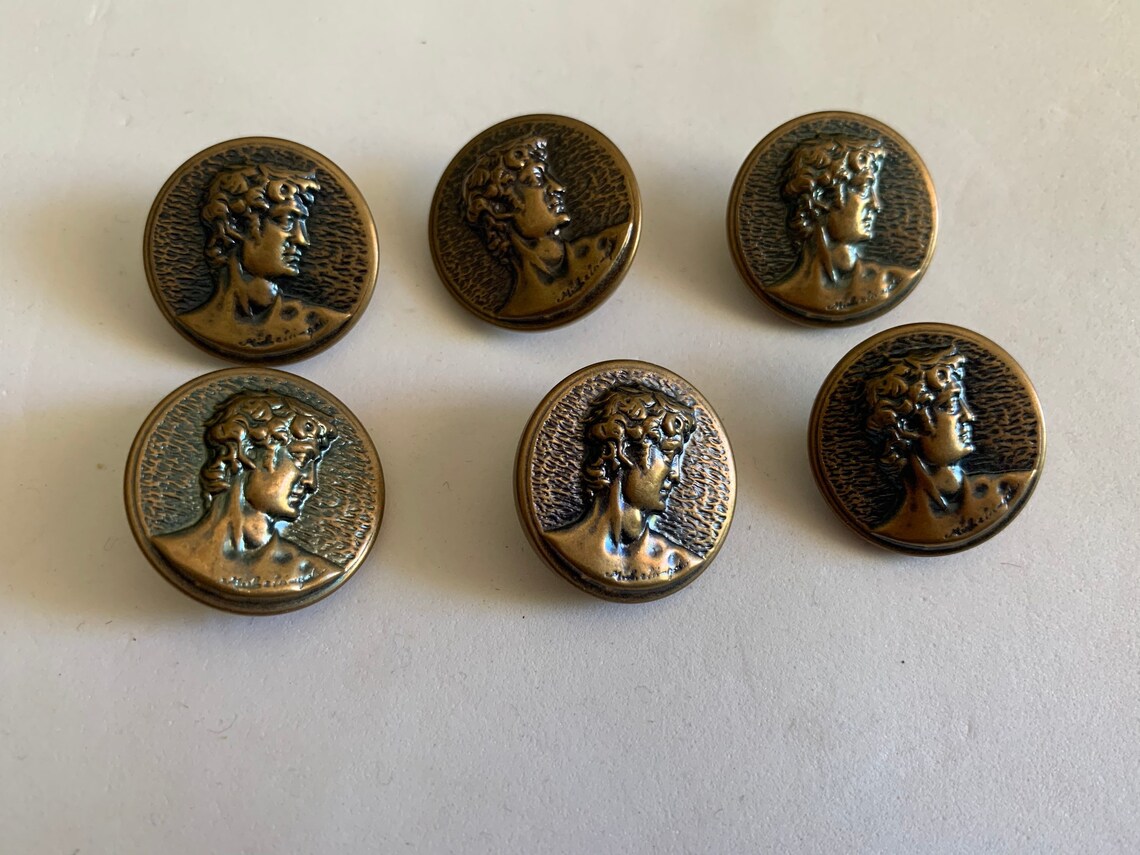 Medium Antique Gold Buttons Roman Coin Design Metal Sewing | Etsy Medium Antique Gold Buttons Roman Coin Design Metal Sewing | Etsy