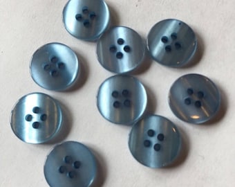 Small Blue Buttons 14 Mm 1/2 Inch Sewing Buttons 12 Vintage - Etsy