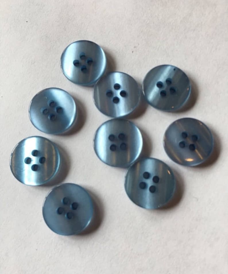 Small Blue Buttons 14 Mm 1/2 Inch Sewing Buttons, 12 Buttons, Sew ...