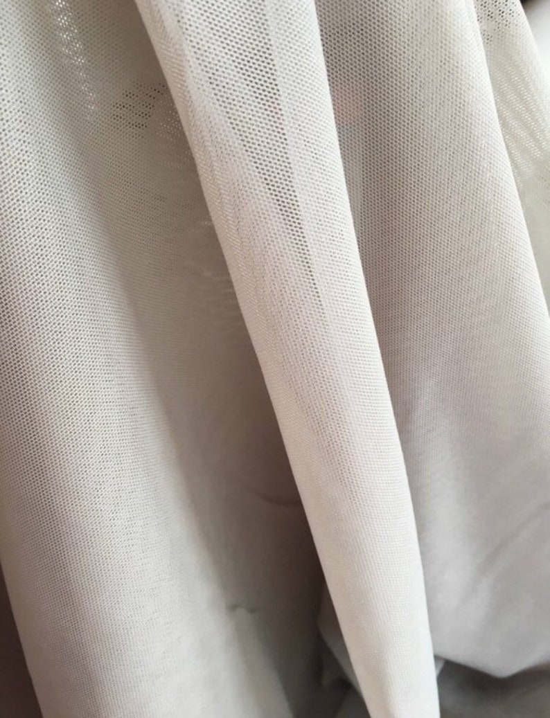 Silver Gray Stretch Power Mesh Fabric by the Yard Power Mesh - Etsy