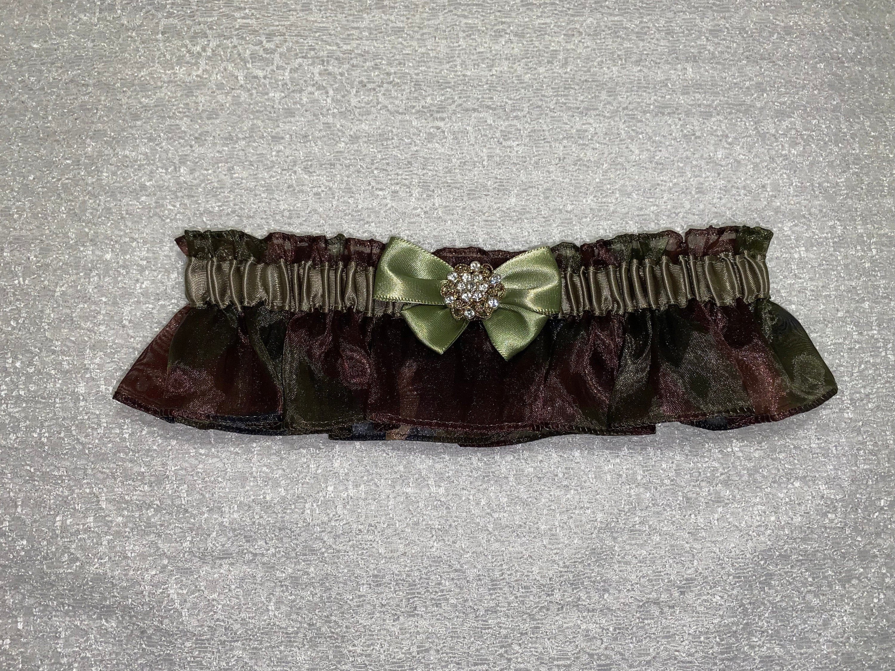 MOSS GREEN CAMOUFLAGE Army Wedding Garter Bridal Garters. - Etsy