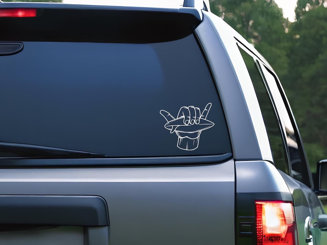 Hang Loose Shaka Surf Decal | Hang Loose Sticker | Car Decal | Laptop ...