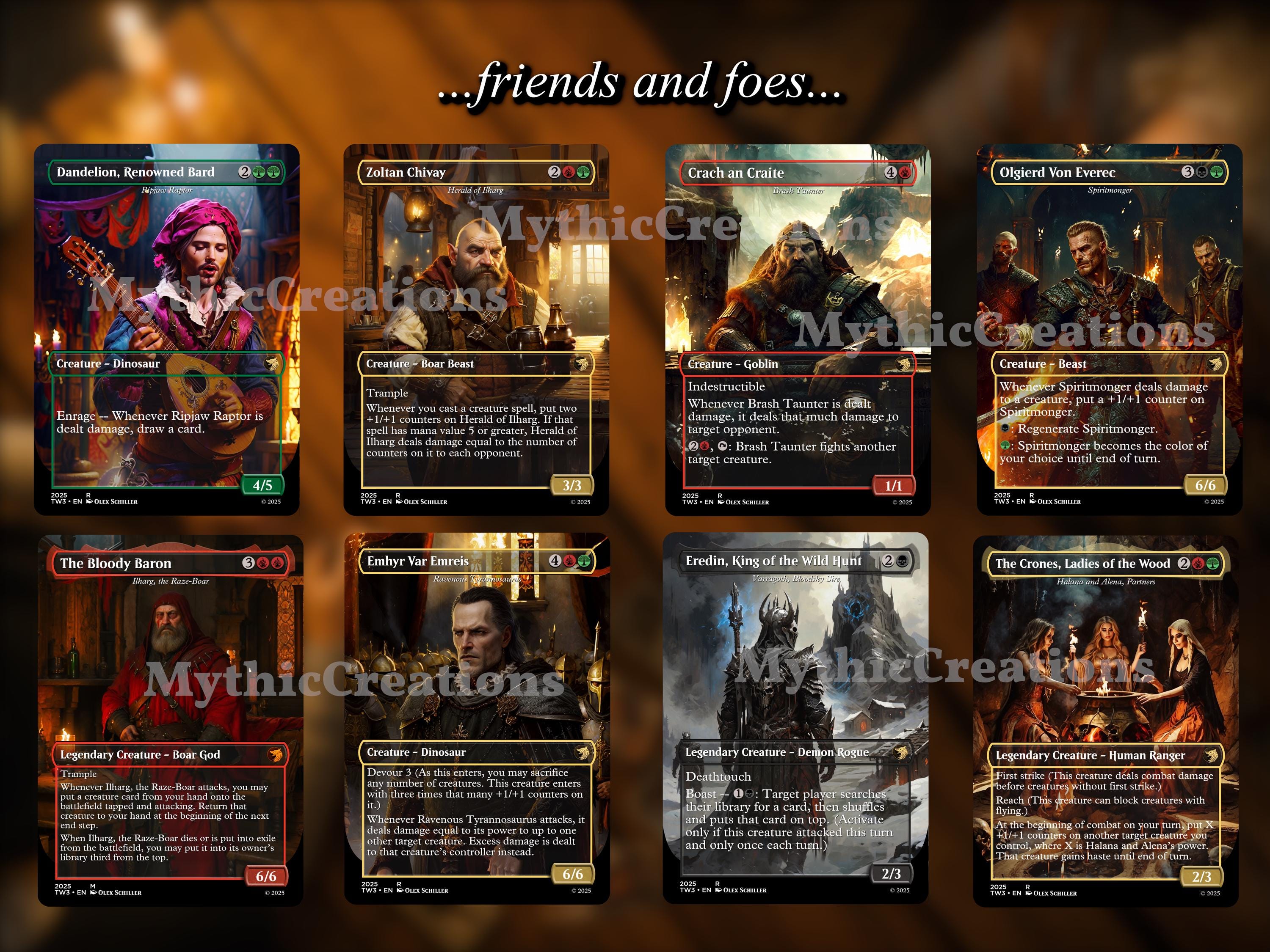 The Witcher 3 Commander MTG Deck Magic Deck 100 Cards + Tokens/ All ...