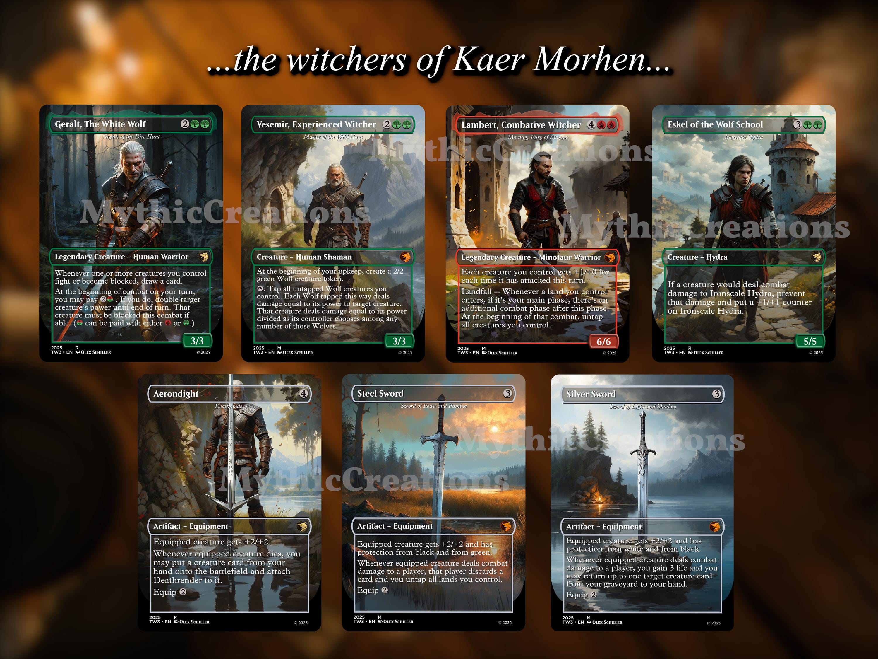 The Witcher 3 Commander MTG Deck Magic Deck 100 Cards + Tokens/ All ...