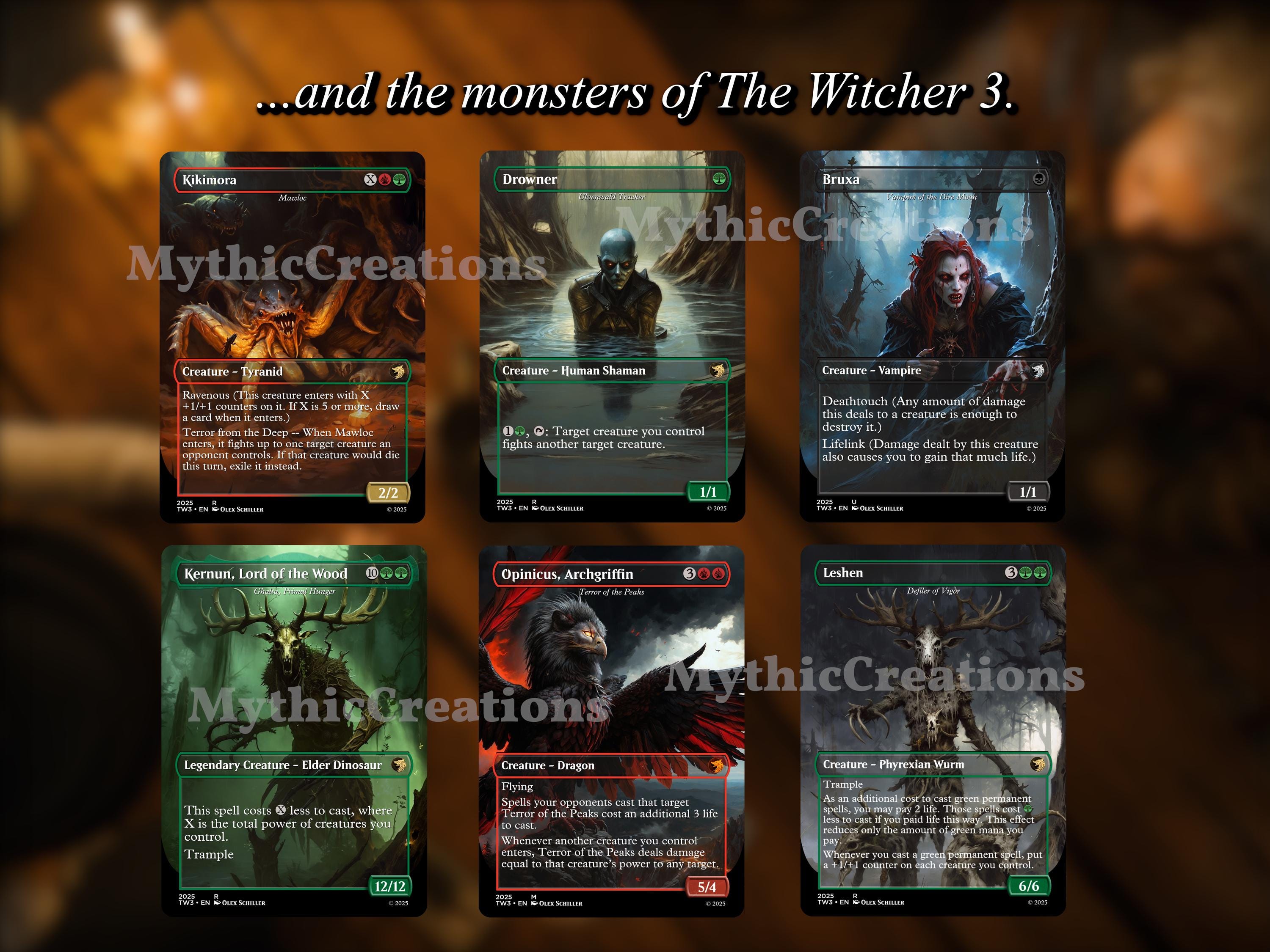 The Witcher 3 Commander MTG Deck Magic Deck 100 Cards + Tokens/ All ...