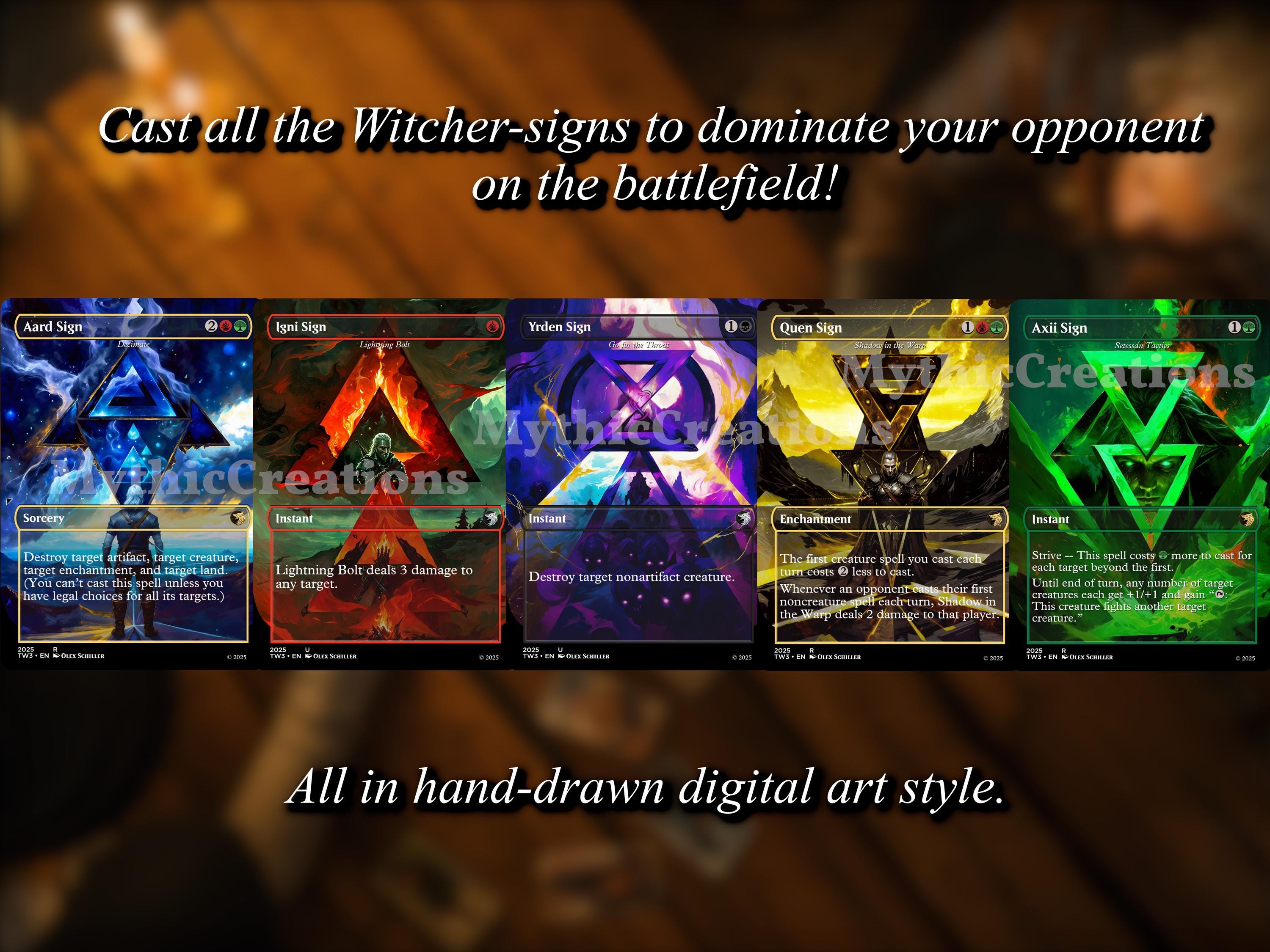 The Witcher 3 Commander MTG Deck Magic Deck 100 Cards + Tokens/ All ...