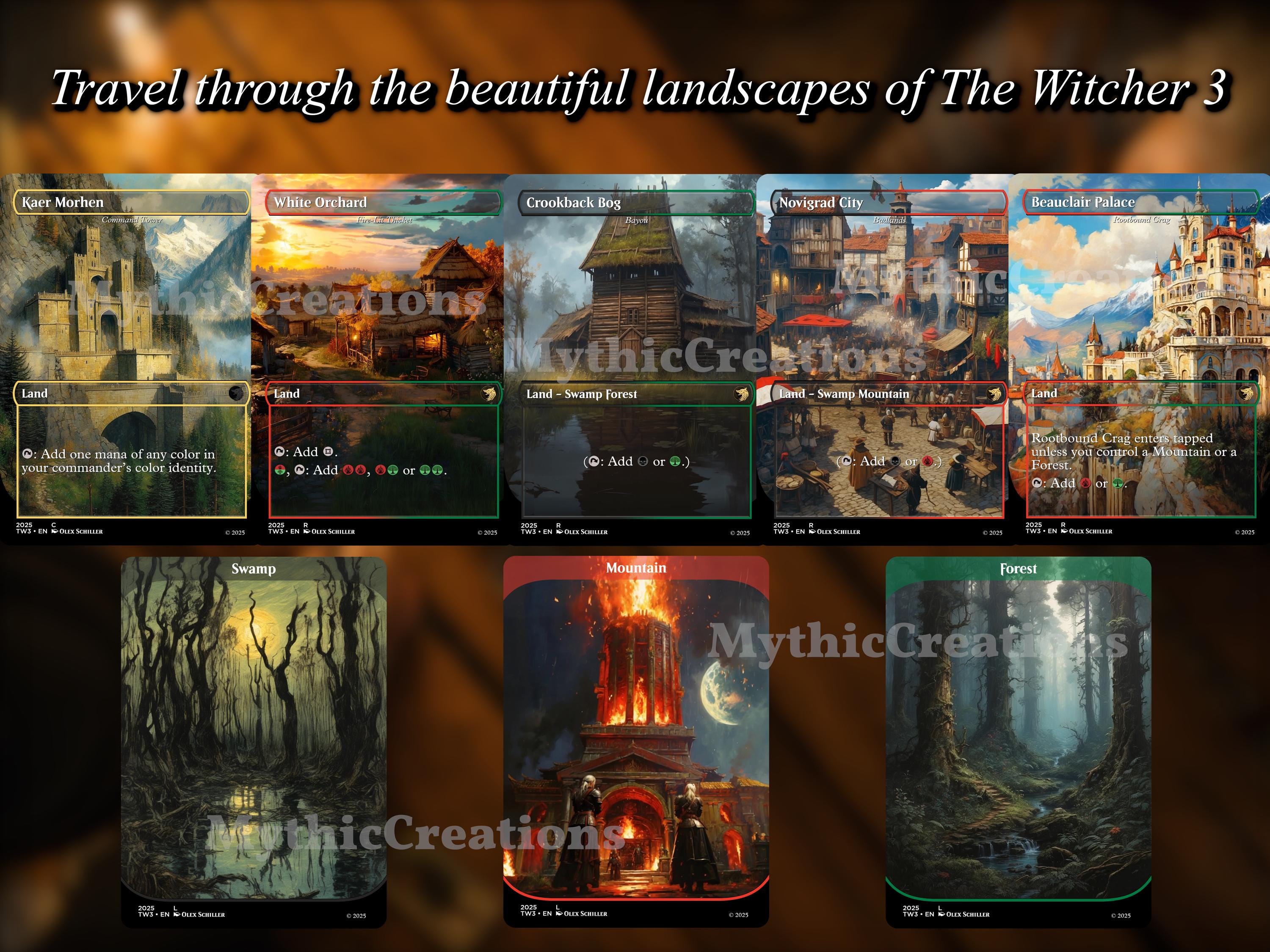 The Witcher 3 Commander MTG Deck Magic the Gathering Deck 100 Cards ...