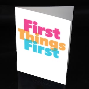 First Things First Greeting Card Recovery Gifts AA 12 Step - Etsy