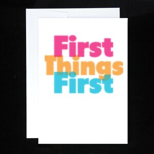 First Things First Greeting Card Recovery Gifts AA 12 Step - Etsy