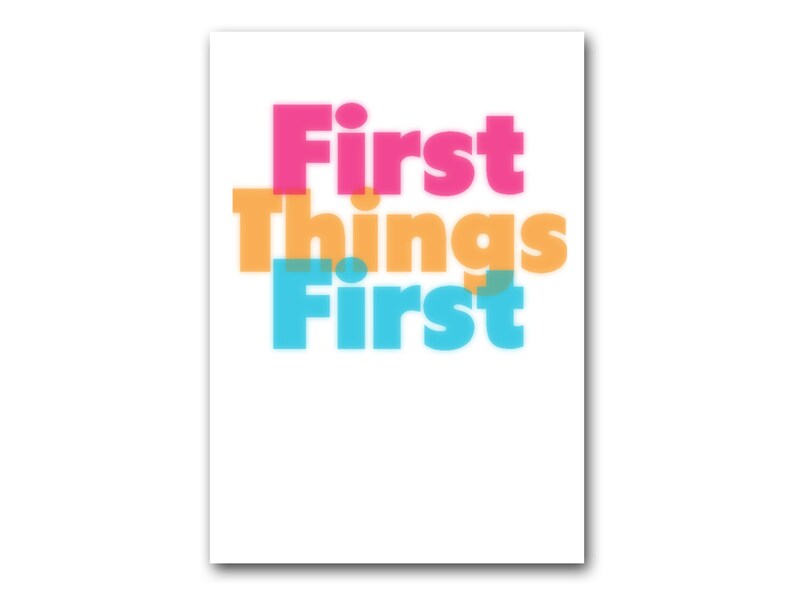 First Things First Greeting Card Recovery Gifts AA 12 Step - Etsy