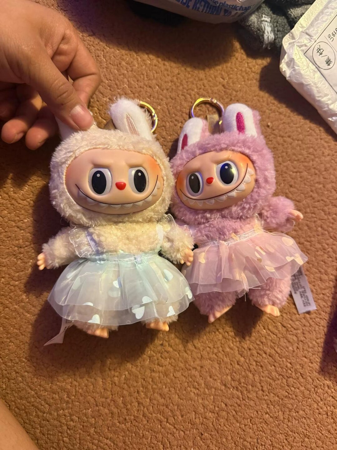 Cute Labubu With Skirt Wearing the Monsters Sitting Party Plushie Doll ...