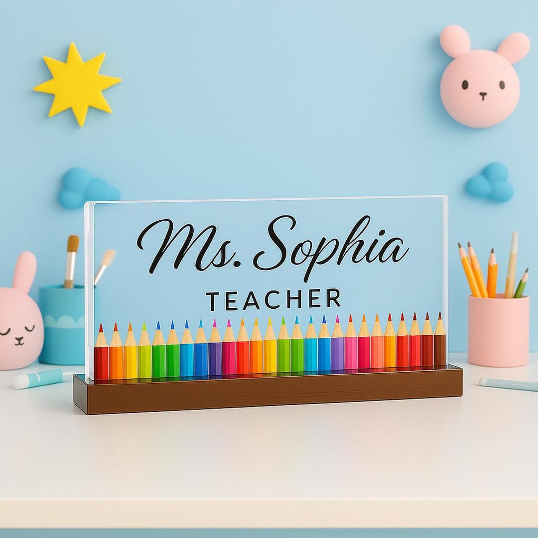 Personalized Teacher Desk Name Plate, Teacher Appreciation Gifts ...