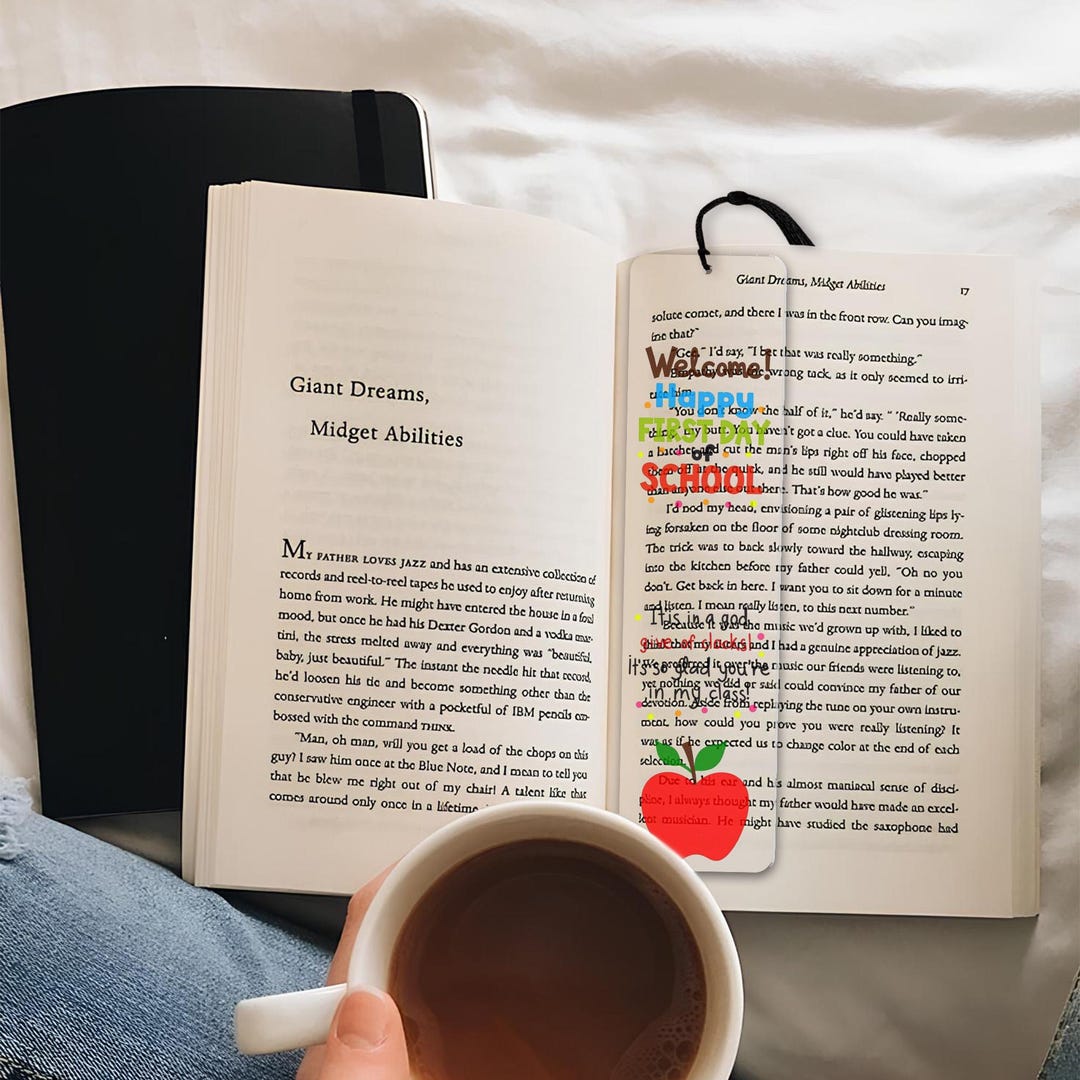 Transparent Back to School Bookmark With Apple – Acrylic Bookmark for ...