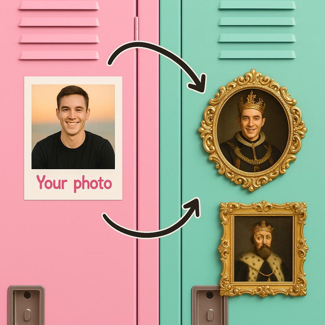 Custom Royal Locker Magnet, Personalized Photo Portrait Magnet, Funny ...