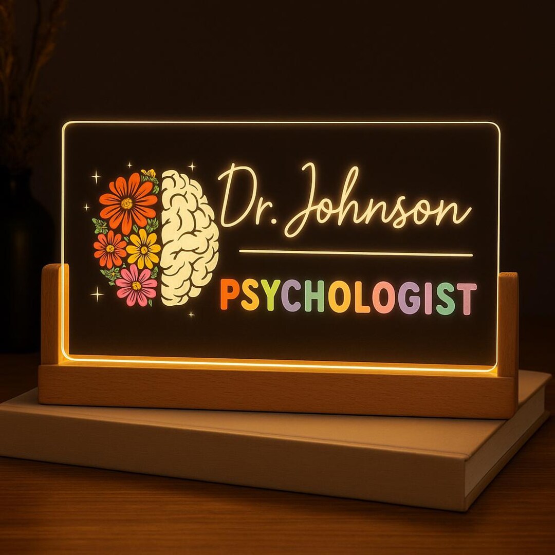 Psychologist Desk Name Plate, Neurologist Desk Sign Light, Psychology ...