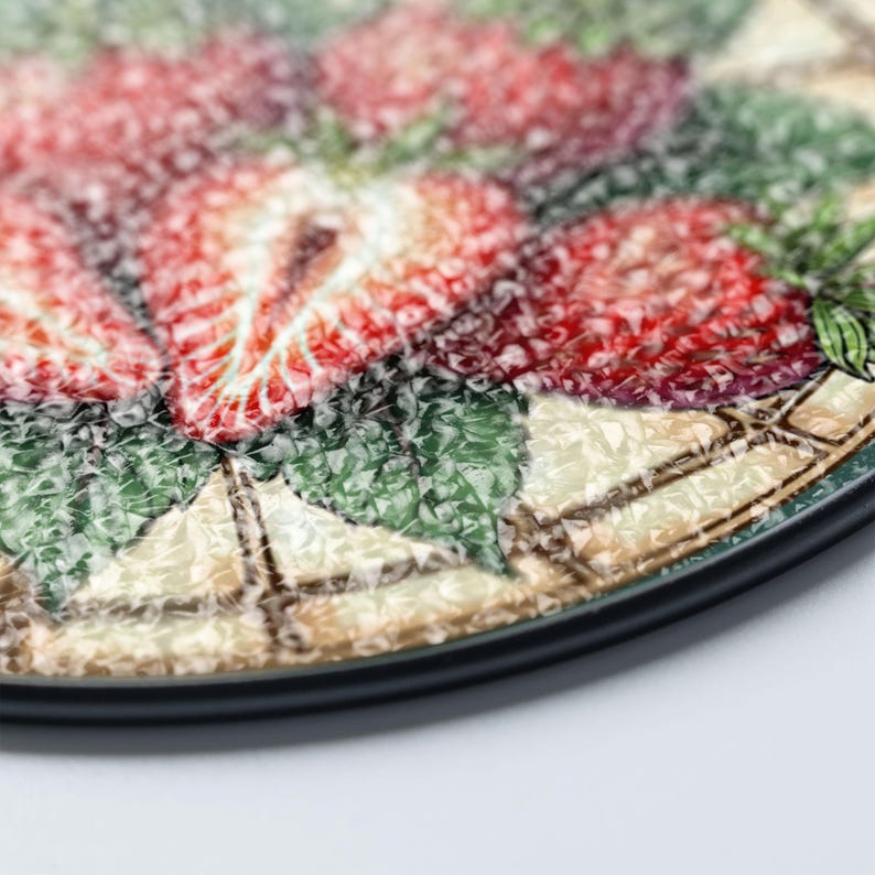 Strawberry Stained Glass Suncatcher, Strawberries Window Hanging Home ...