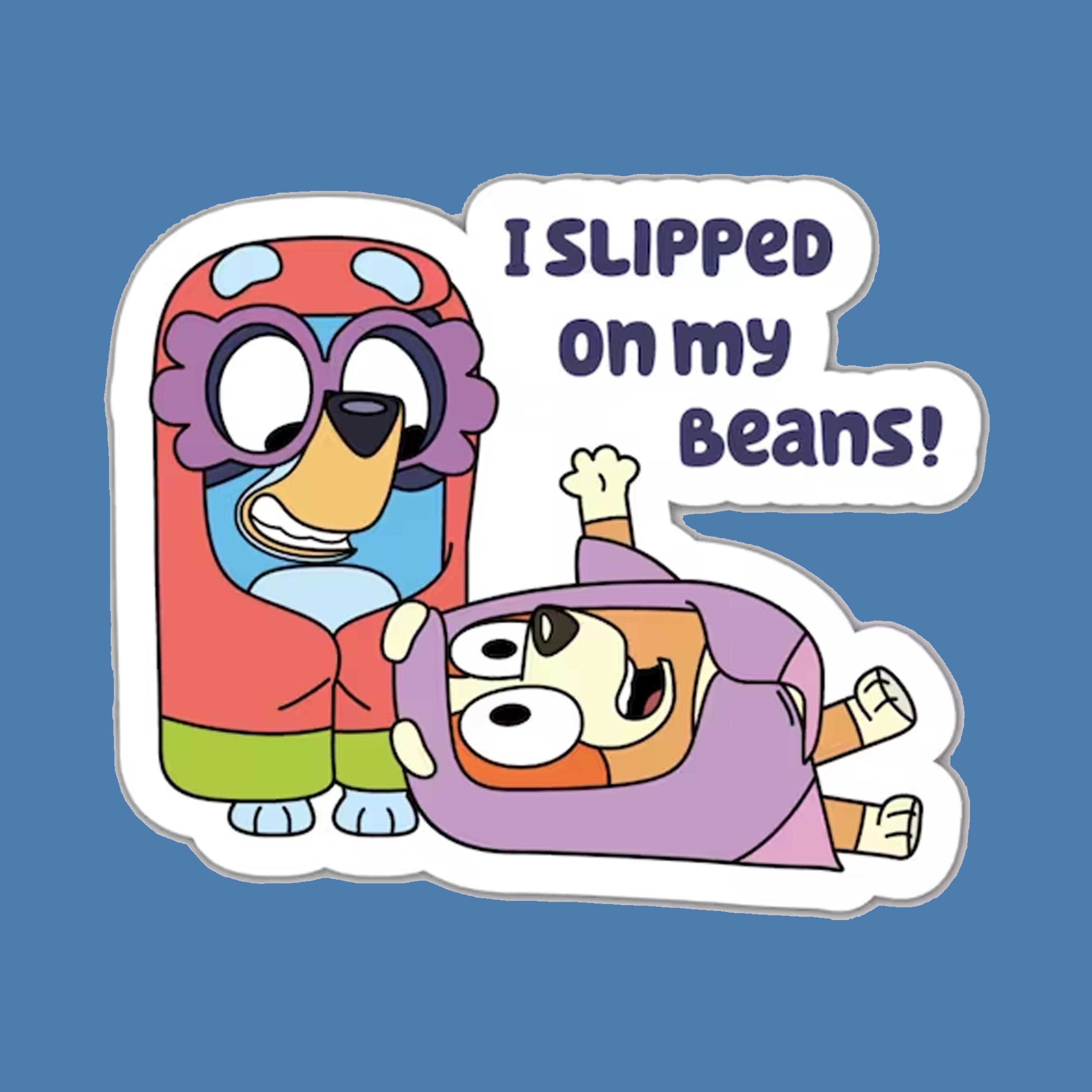 I Slipped on My Beans Sticker,bluey Stickers Waterproof,family Stickers ...