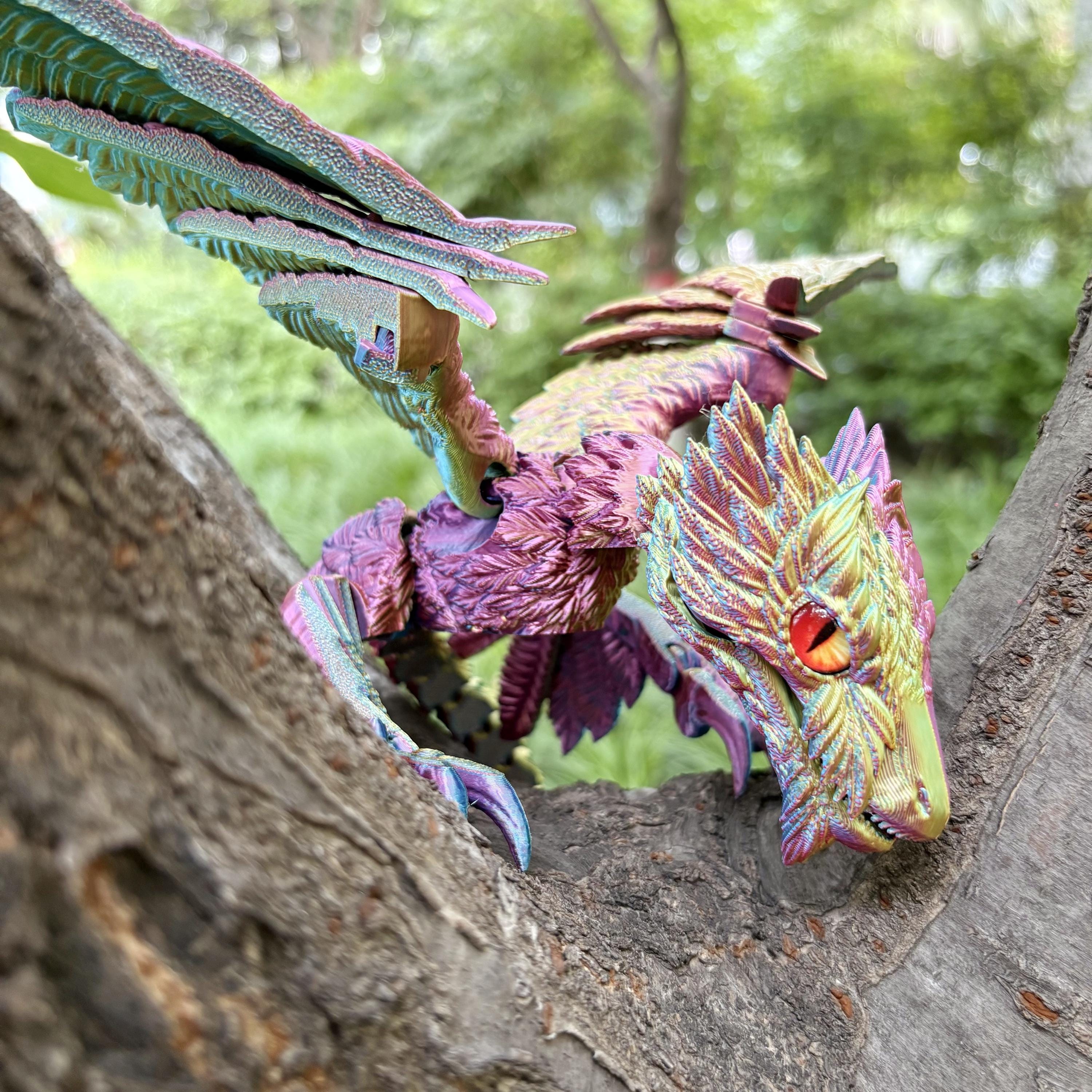 Articulated 3D Printed Microraptor: Poseable Dinosaur Model - Etsy