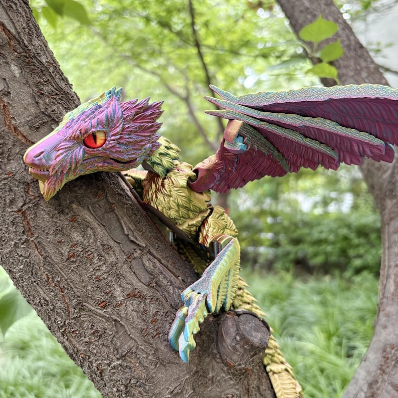 Articulated 3D Printed Microraptor: Poseable Dinosaur Model - Etsy