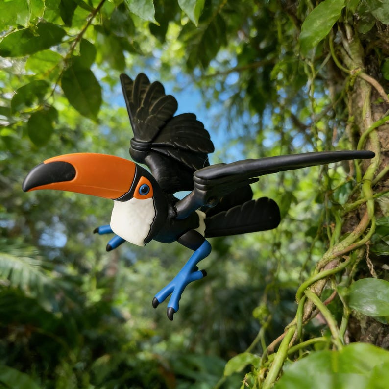 3D Printed Toucan Figurine – Realistic PLA Bird Model, Home Decor - Etsy