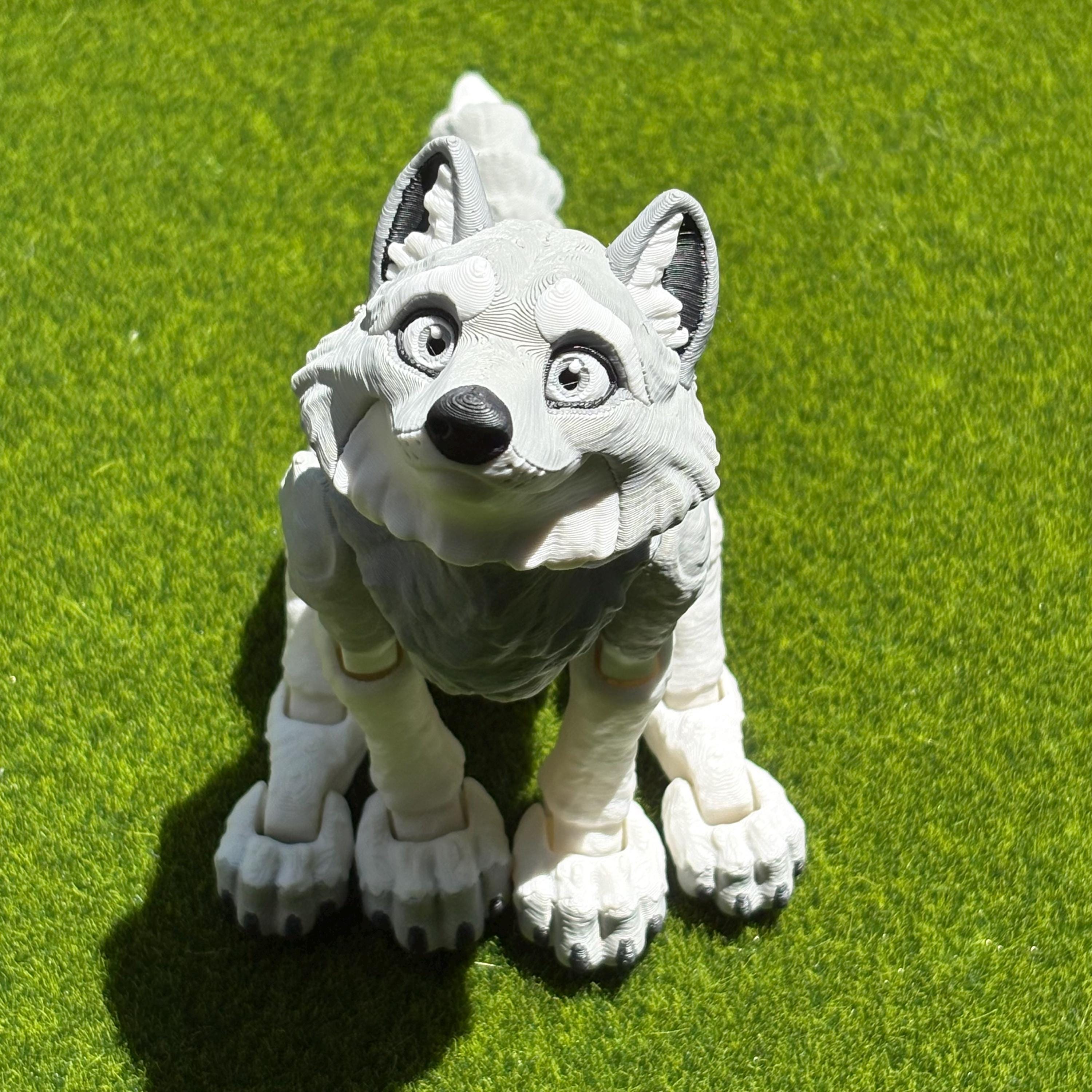 Articulated 3D Wolf Toy: Poseable Desk Decor, Collector's Gift - Etsy