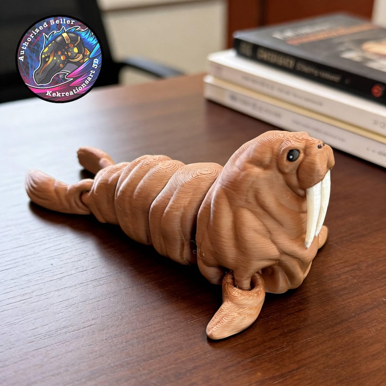3D Printed Walrus Toy, Marine Life Animal Model, Desk & Shelf Decor - Etsy