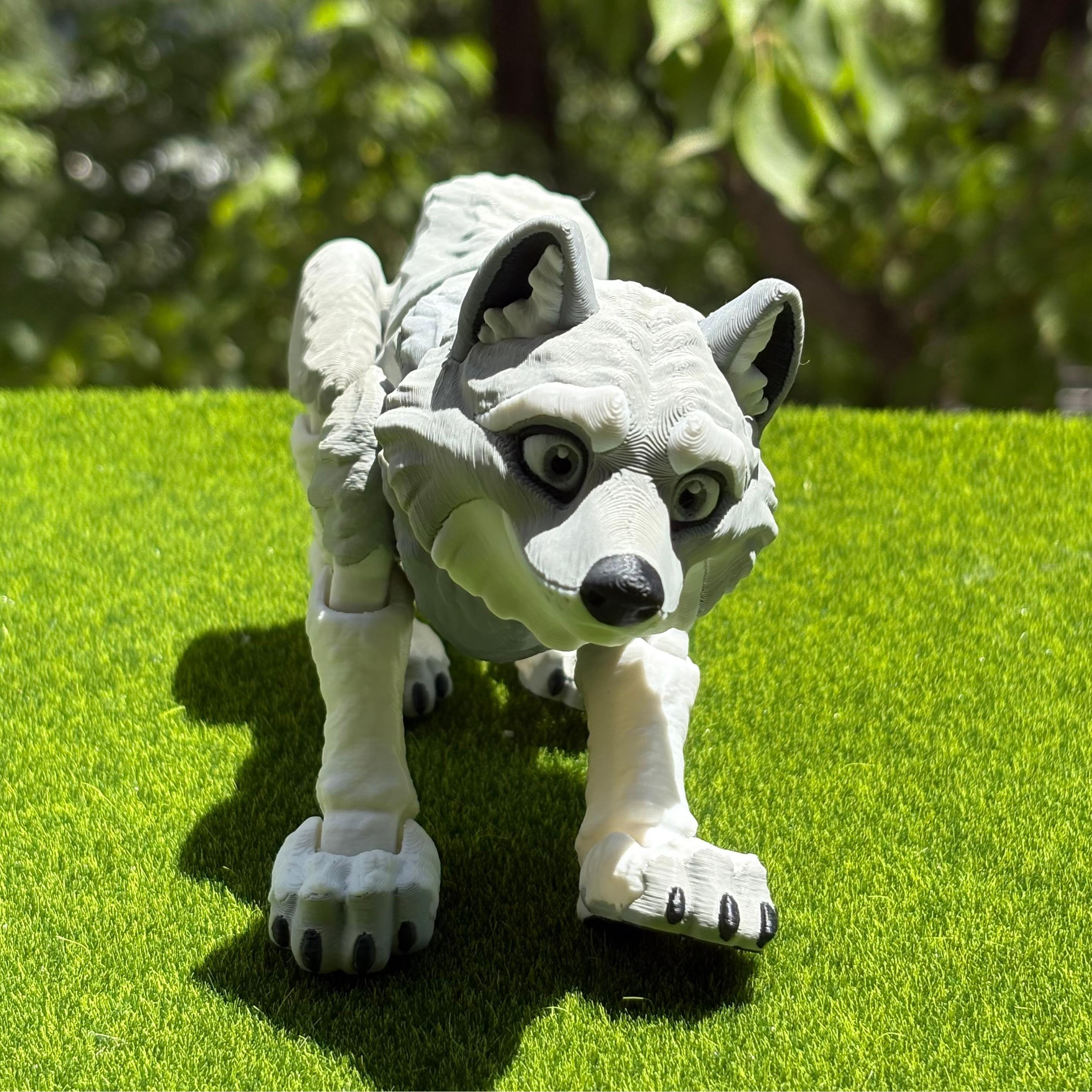 Articulated 3D Wolf Toy: Poseable Desk Decor, Collector's Gift - Etsy