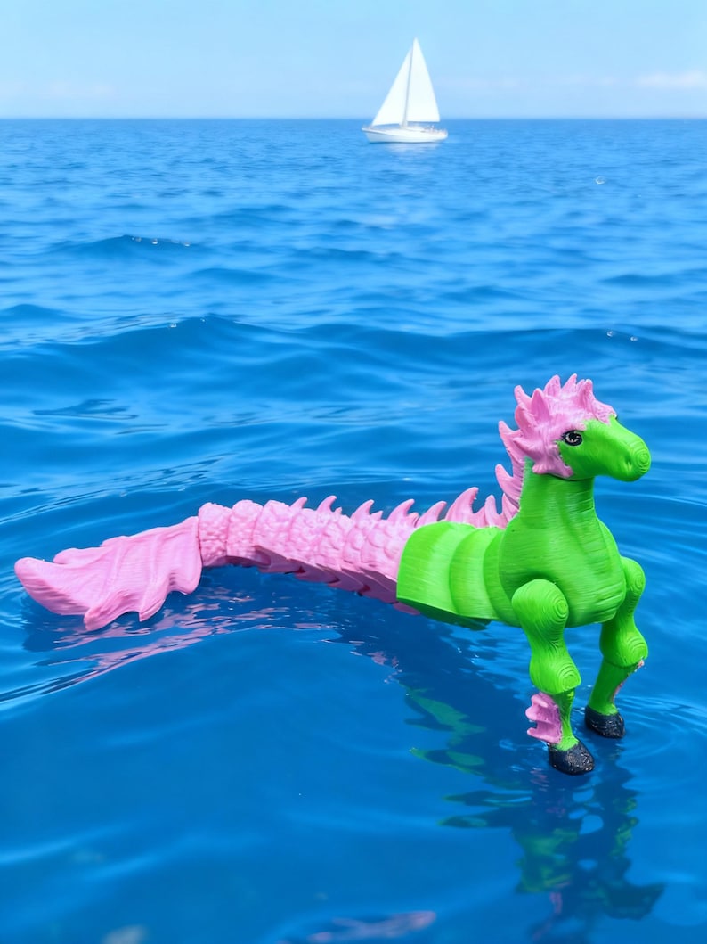 3D Printed Mermaid Horse: Articulated Fantasy Creature Toy - Etsy