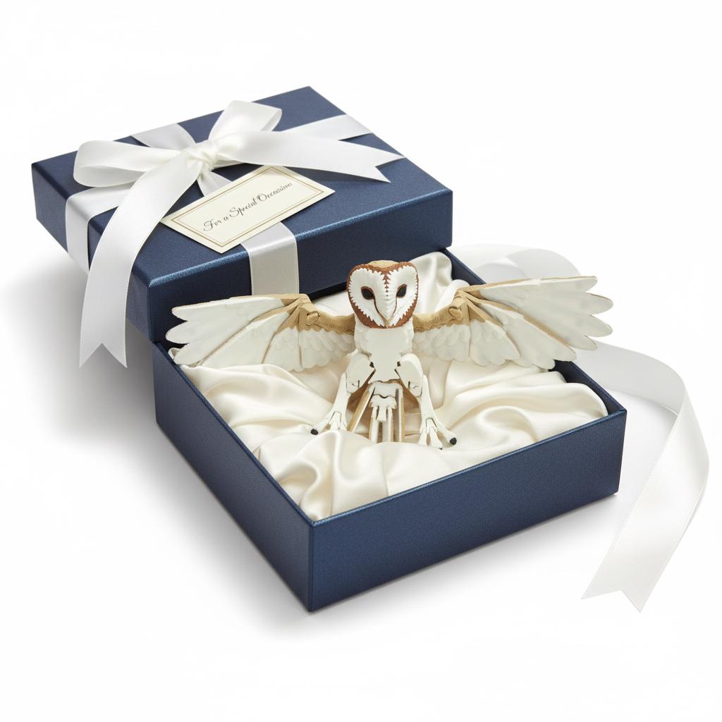 Barn Owl Articulated Figurine – 3D Printed Poseable Bird Desk Decor ...
