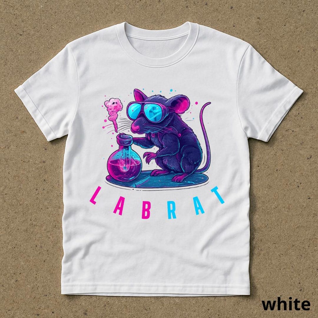 Lab Rat Shirt , 90s Vintage Graphic T-shirt , Retro Rat T-shirt ...