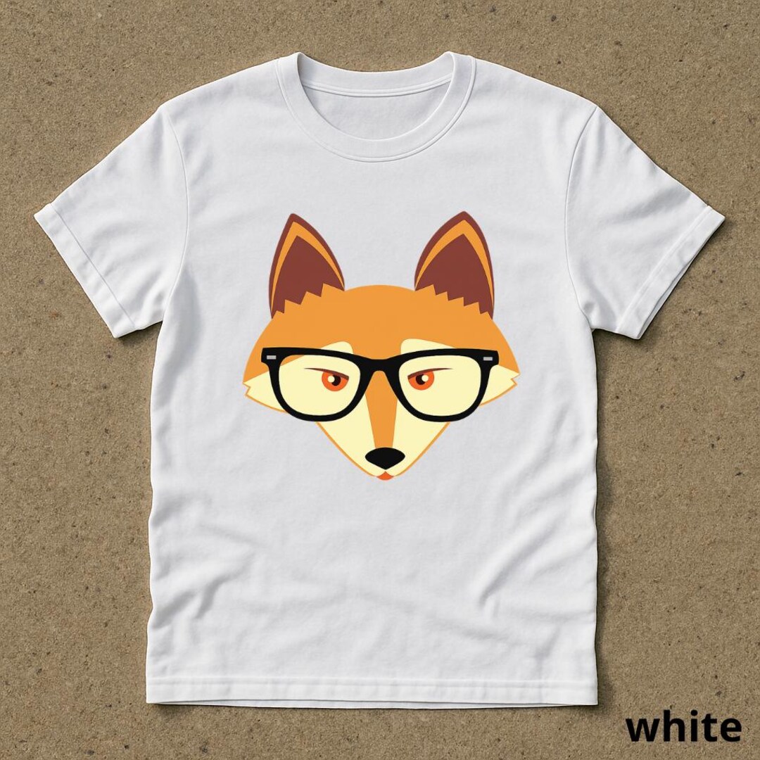 Fox With Glasses Tee Shirt , 90s Vintage Graphic T-shirt , Retro Fox T ...