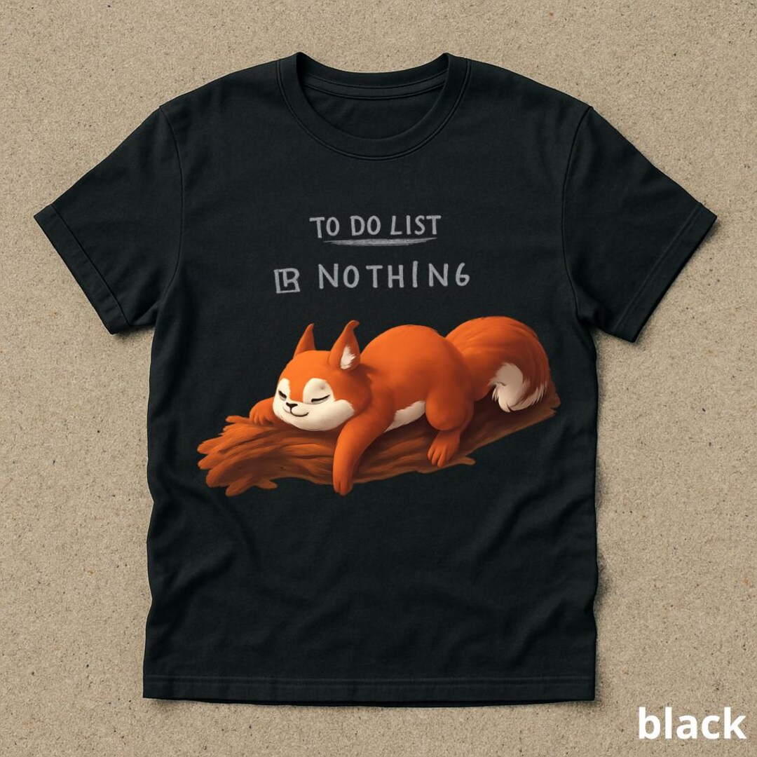 Squirrel Shirt Nothing to Do on the List , 90s Vintage Graphic T-shirt ...