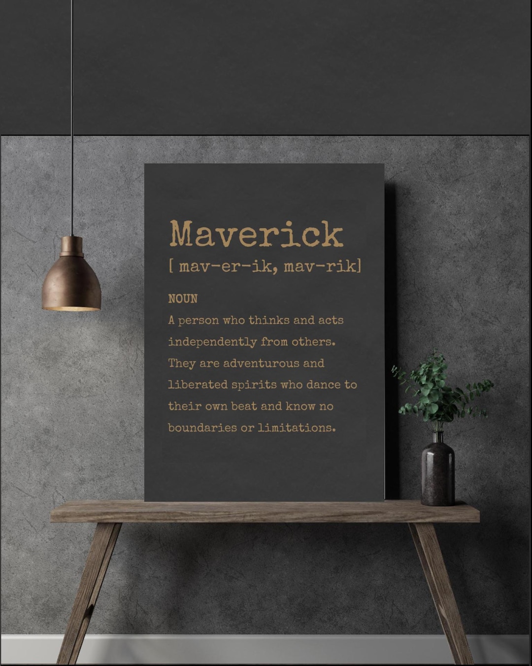 Maverick Definition Poster for Boys Room. Bold Name Wall Art 16x20 ...