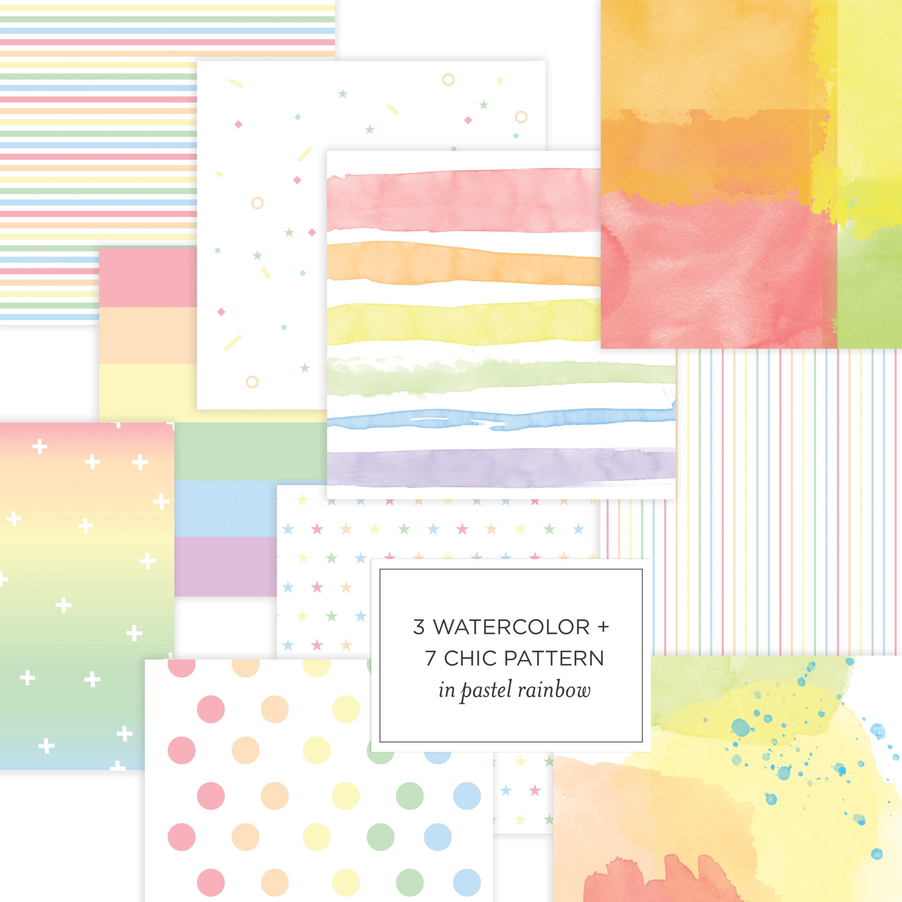 Essential Soft Pastel Colors Digital Paper Pack 60 Papers 12 X 12 in ...