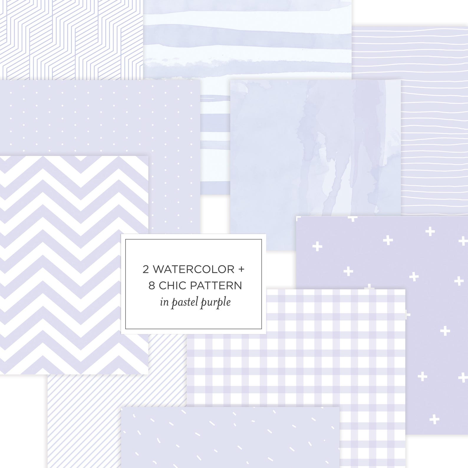 Pastel Colors Digital Paper Pack: Watercolor Chic Patterns (digital ...