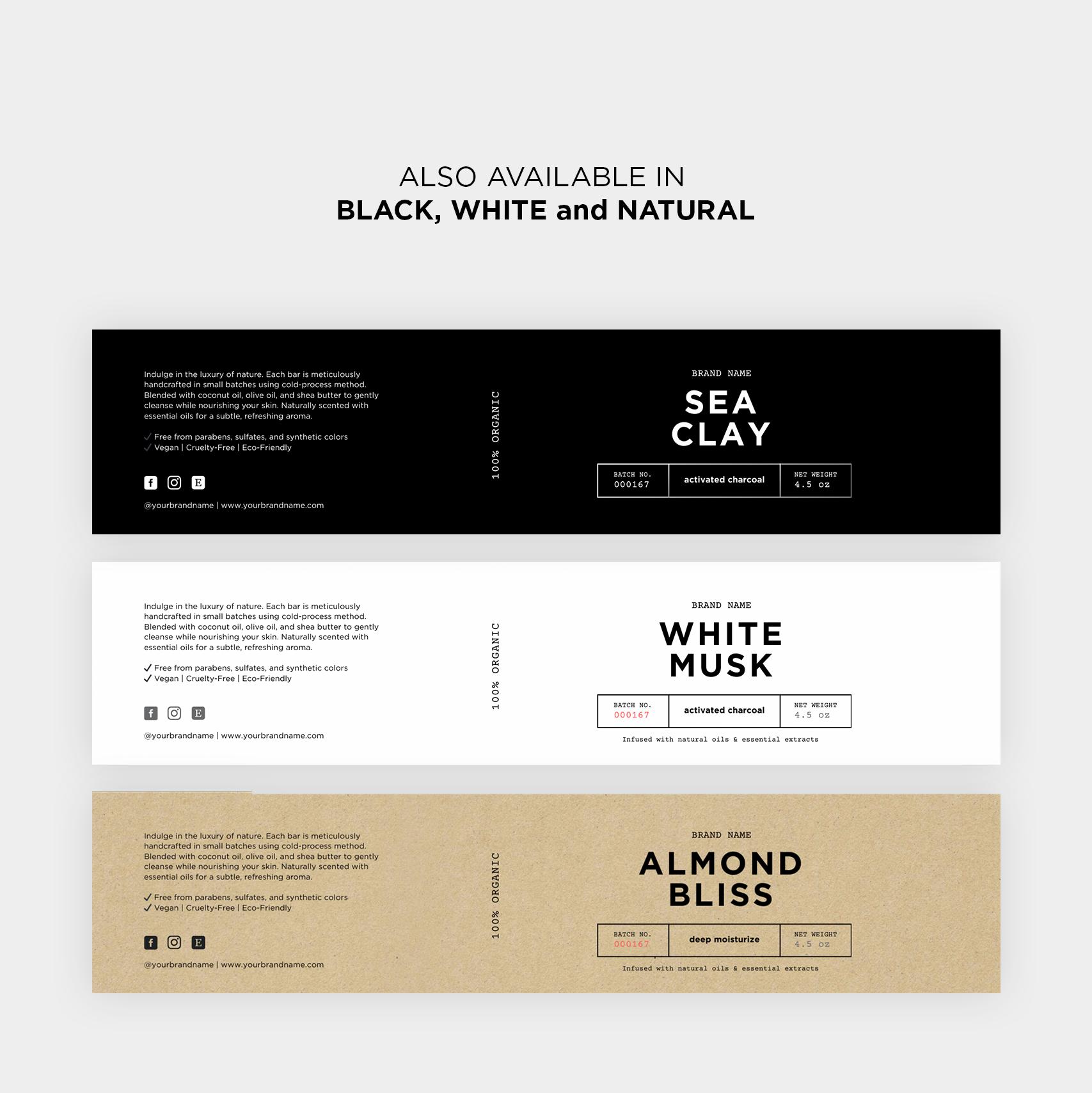 Printable Soap Label Template: Artisan Soap Sleeves (digital Download ...
