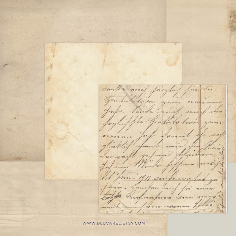 Vintage Paper Texture Backgrounds: Scrapbook & Journal (digital ...