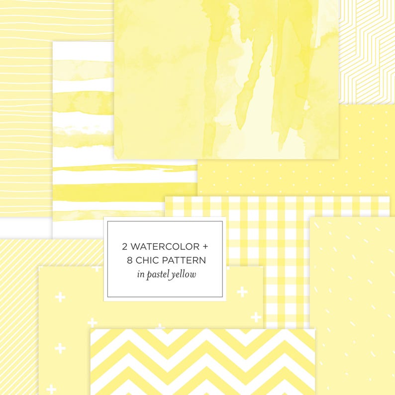 Pastel Colors Digital Paper Pack: Watercolor Chic Patterns (digital ...
