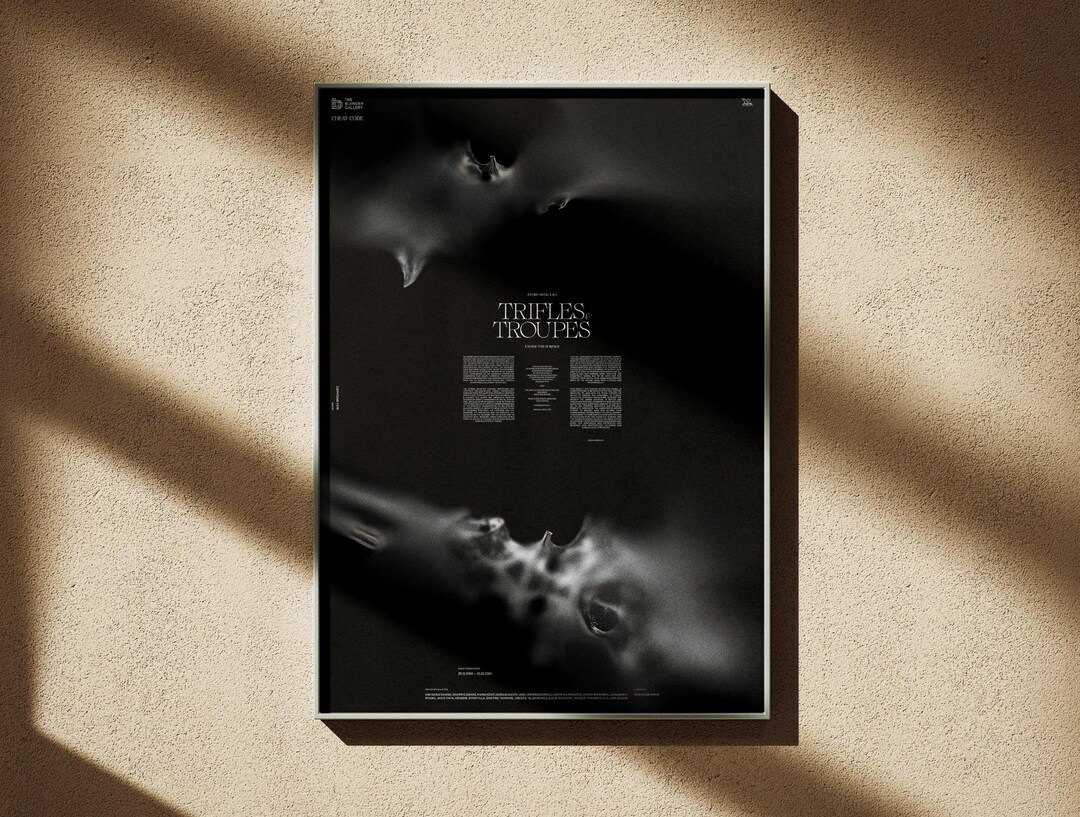 Art Exhibition Poster / Trifles & Troupes / Blender Gallery - Etsy