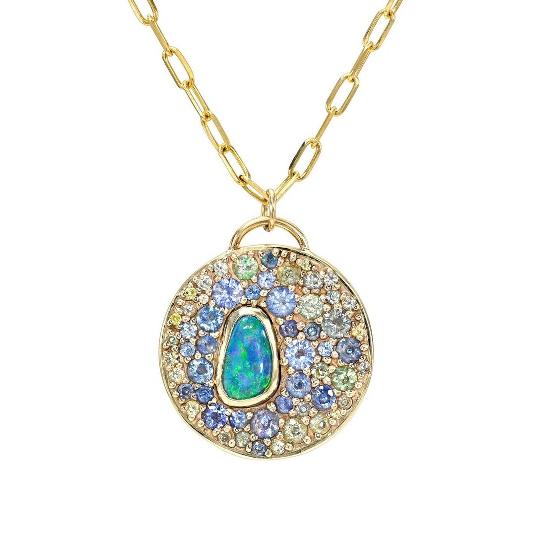 Coastal Notes Australian Opal Necklace by NIXIN Jewelry - Etsy