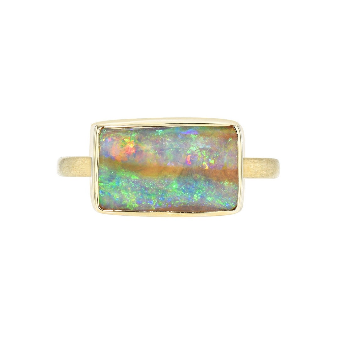View From a Rainbow Australian Opal Ring by NIXIN Jewelry - Etsy
