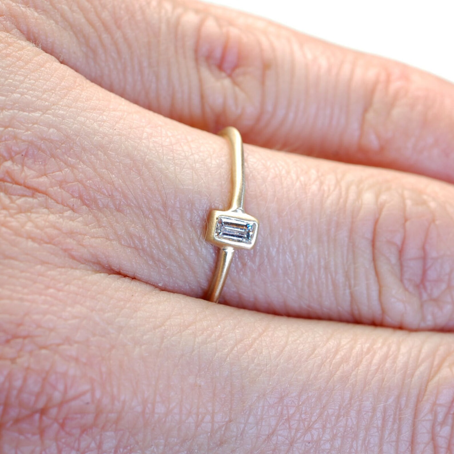 Diamond Ring Engagement Ring Baguette Diamond Ring Diamond | Etsy