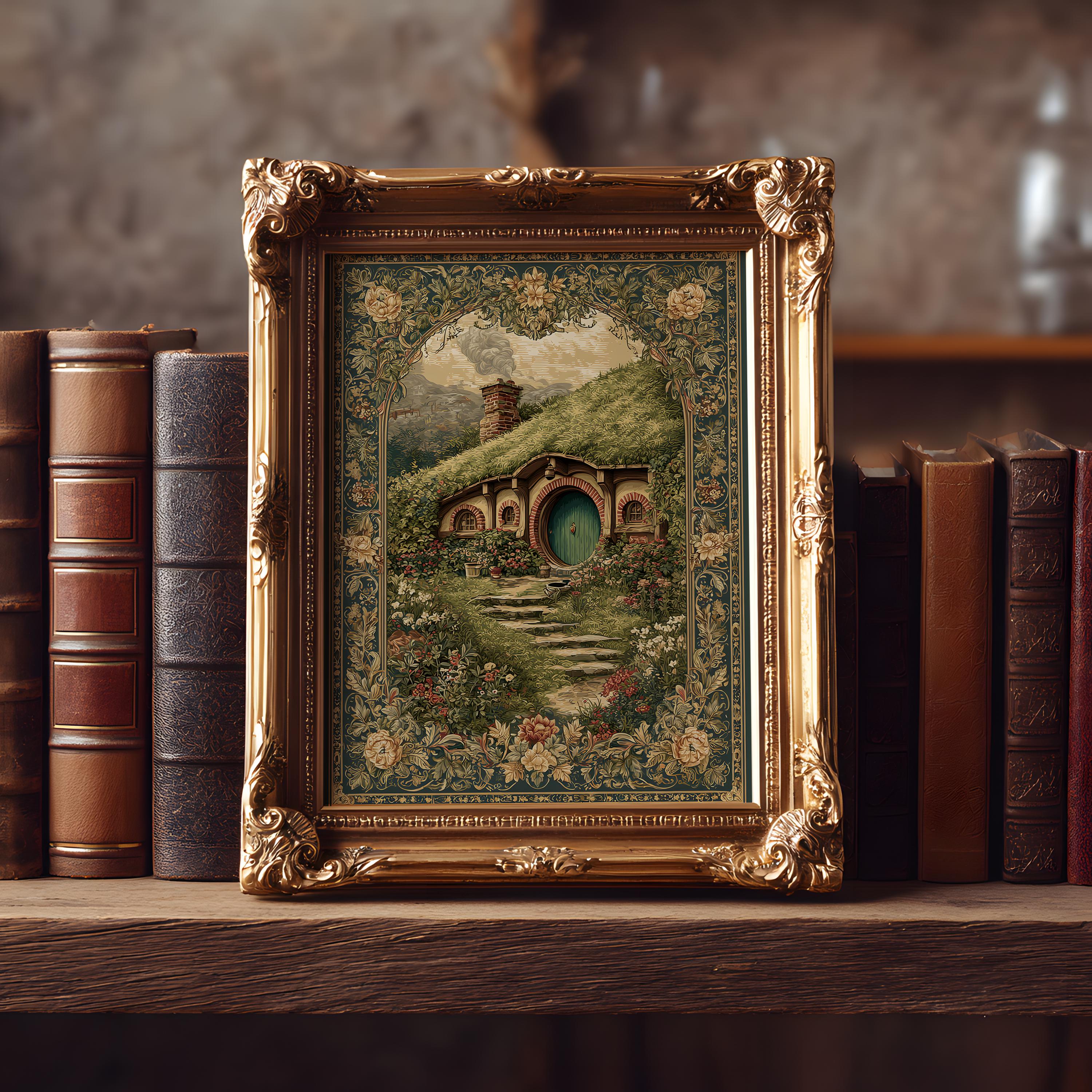 The Shire Art Print: Cozy Earth House Fantasy Cottage - Etsy