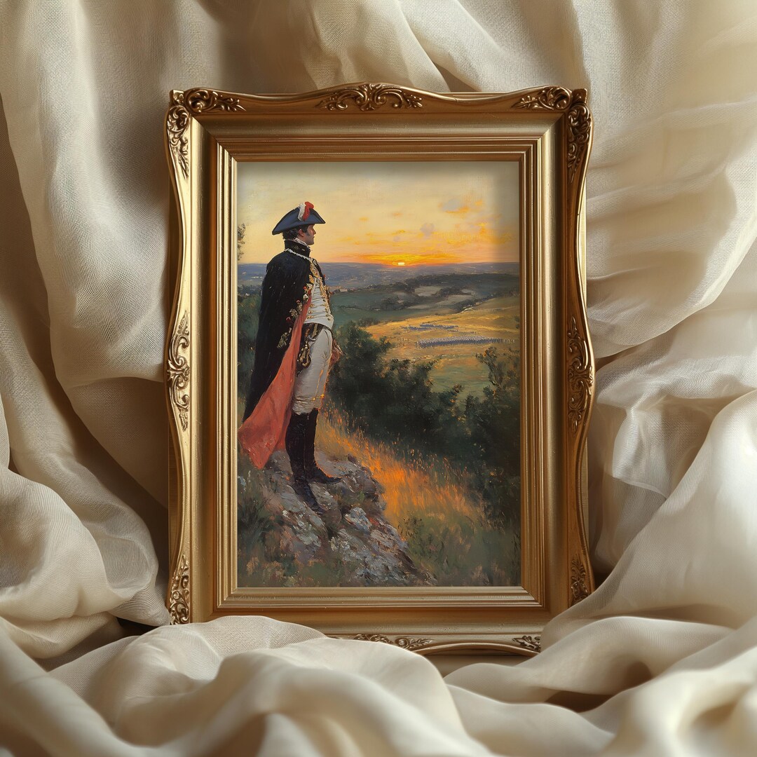 Napoleon Poster: Empire Military Decor, Romantic Sunset Wall Art ...