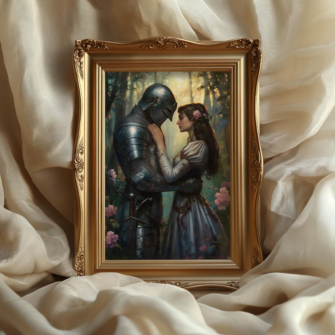 Medieval Romance Medieval Knight and Princess Romantic Art, Chivalry ...